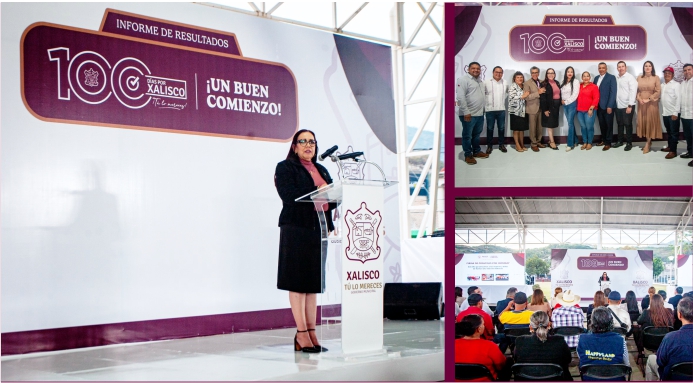 Presenta Anabel Guerrero informe del Plan 100 Días por Xalisco